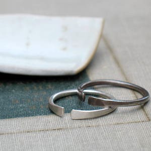 Forged Open Band Ring- Minimalist Ring, Adjustable Ring, Sterling ...