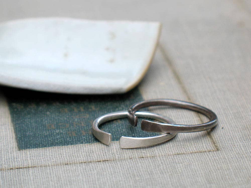 Forged Open Band Ring minimalist ring adjustable ring | Etsy