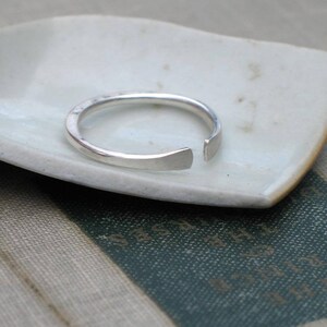 Forged Open Band Ring- Minimalist Ring, Adjustable Ring, Sterling ...