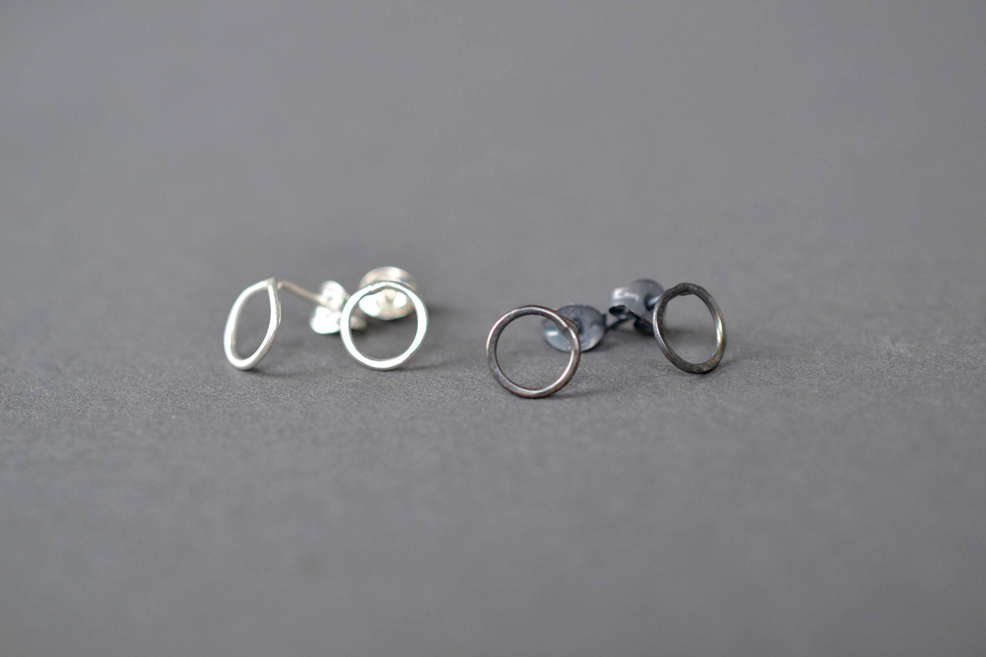 Tiny Circle Studs Open Circle Studs Circle Post Earrings - Etsy