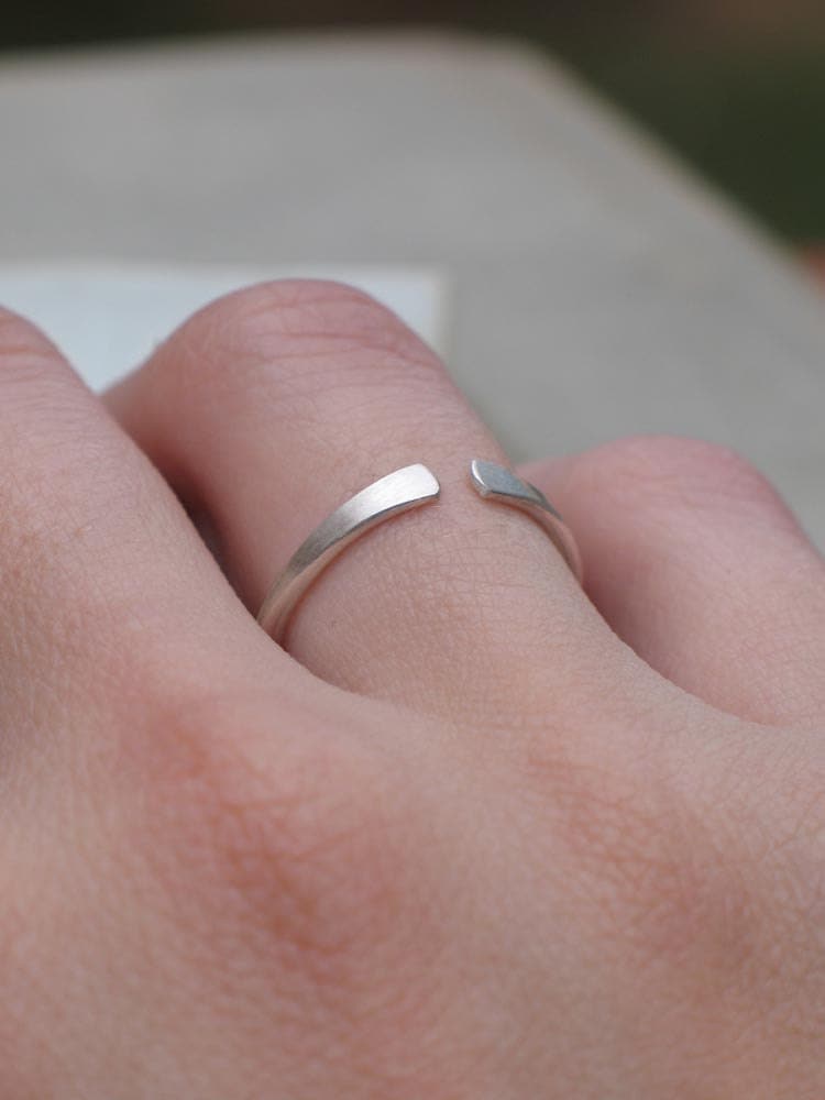 Forged Open Band Ring minimalist ring adjustable ring | Etsy
