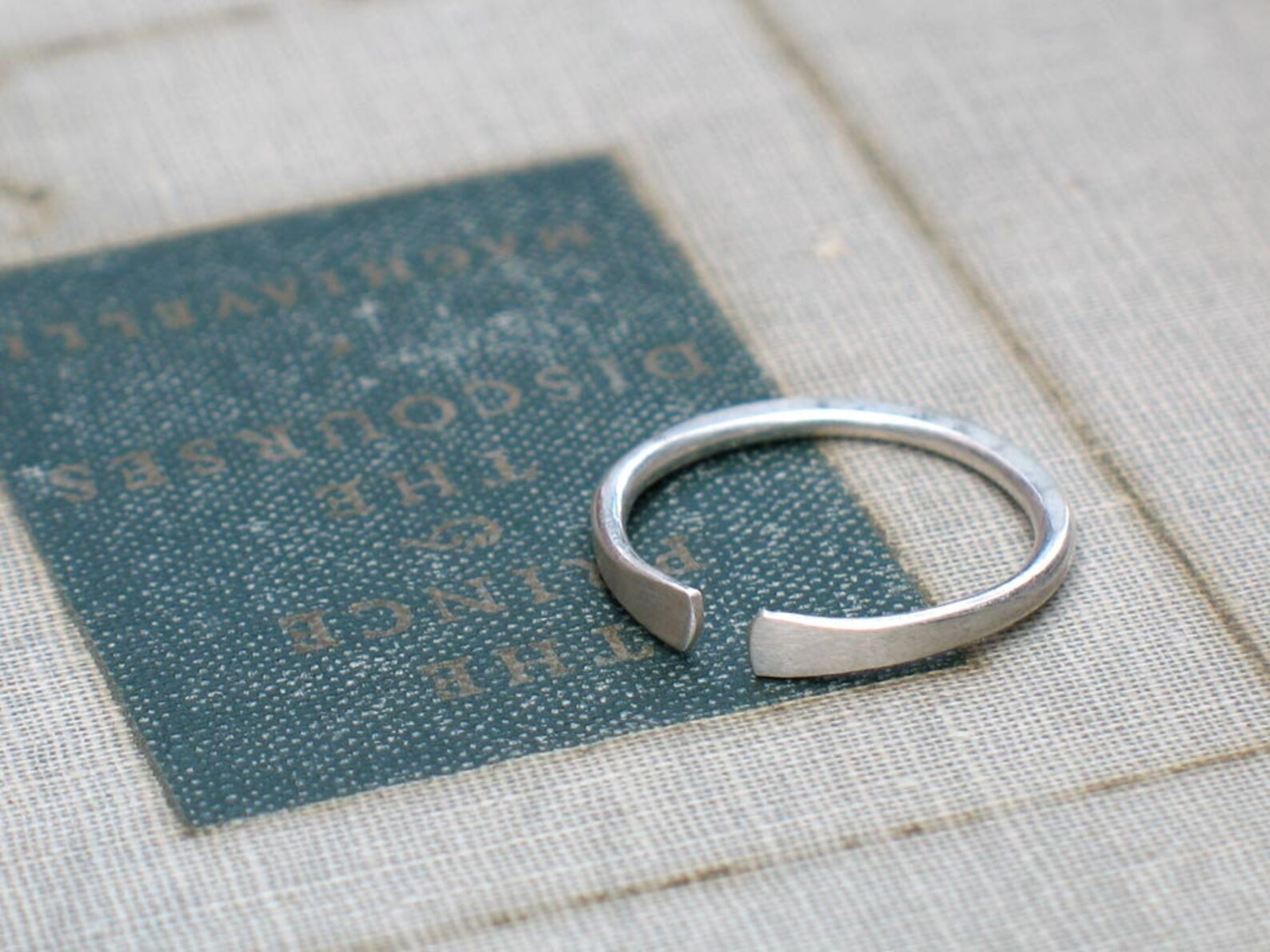 Forged Open Band Ring Minimalist Ring Adjustable Ring | Etsy