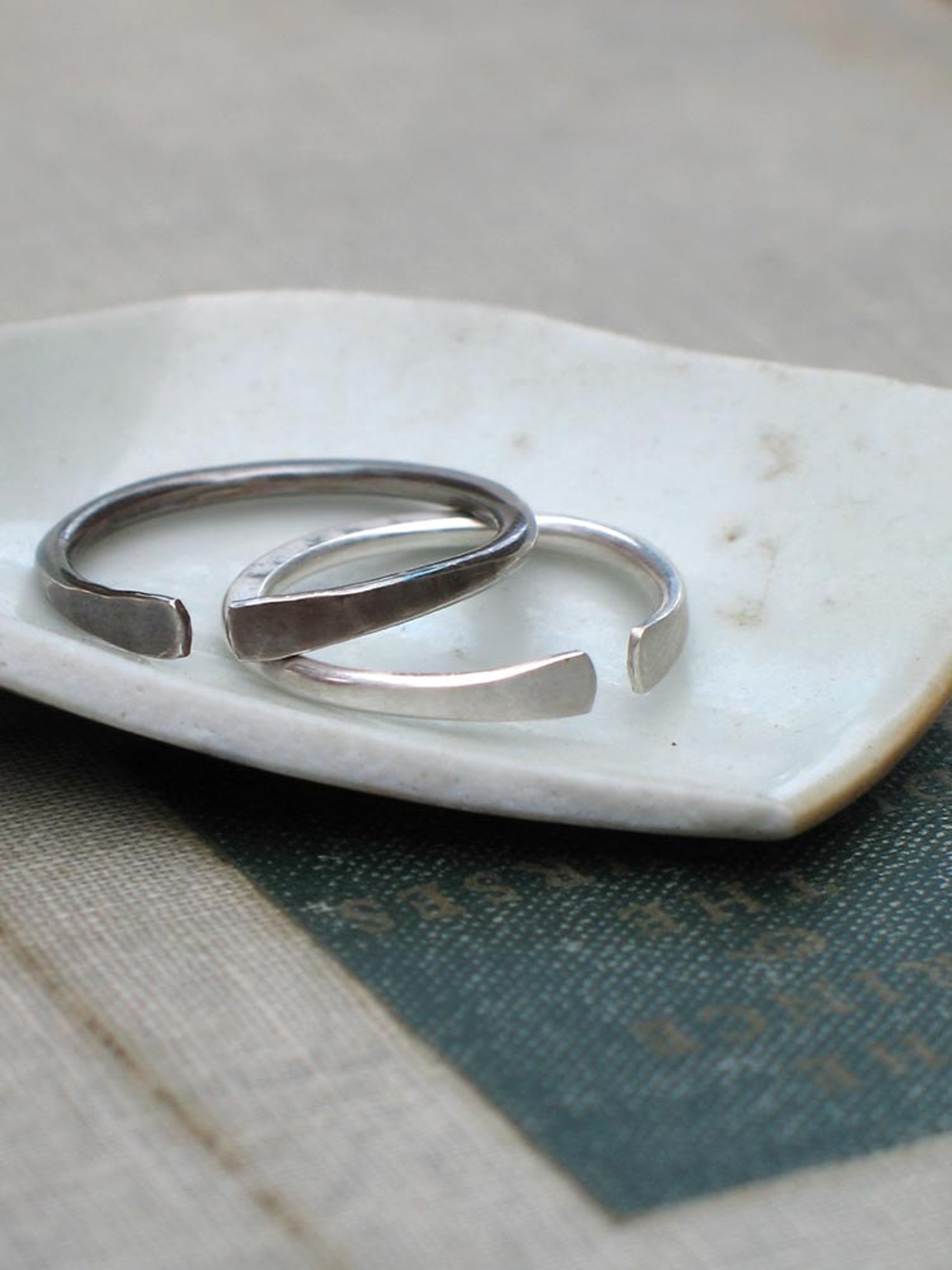 Forged Open Band Ring Minimalist Ring Adjustable Ring | Etsy