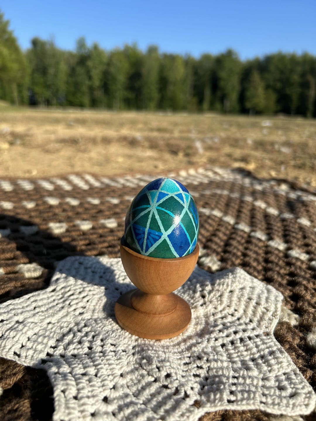 Pysanky Prussian Dyed Chicken Egg "shades of Blue" Decorative ...