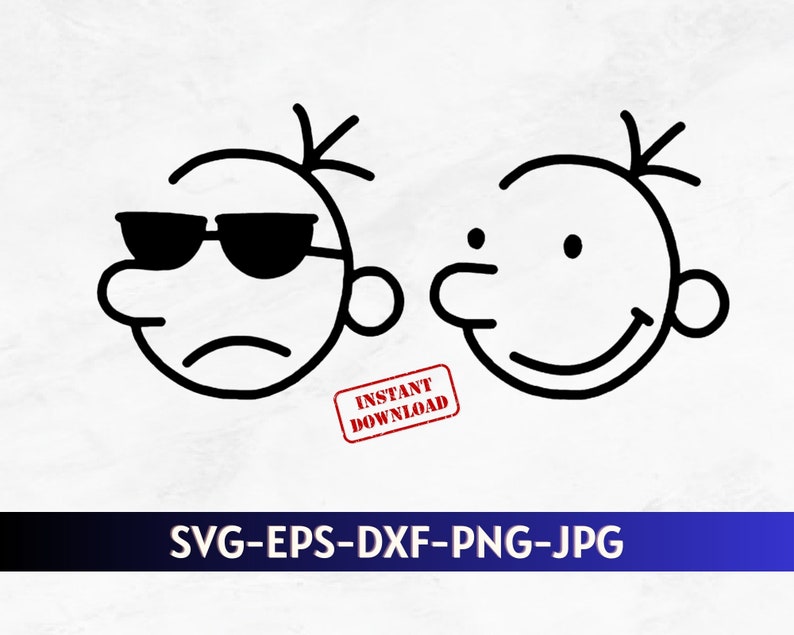 Diary of a Wimpy Kid Design Digital Download, Svg, Eps, Png, Dxf, High ...
