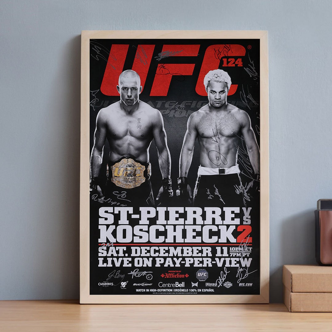 Signed UFC Fight Posters ,unique Home Decoration, High Quality Canvas ...