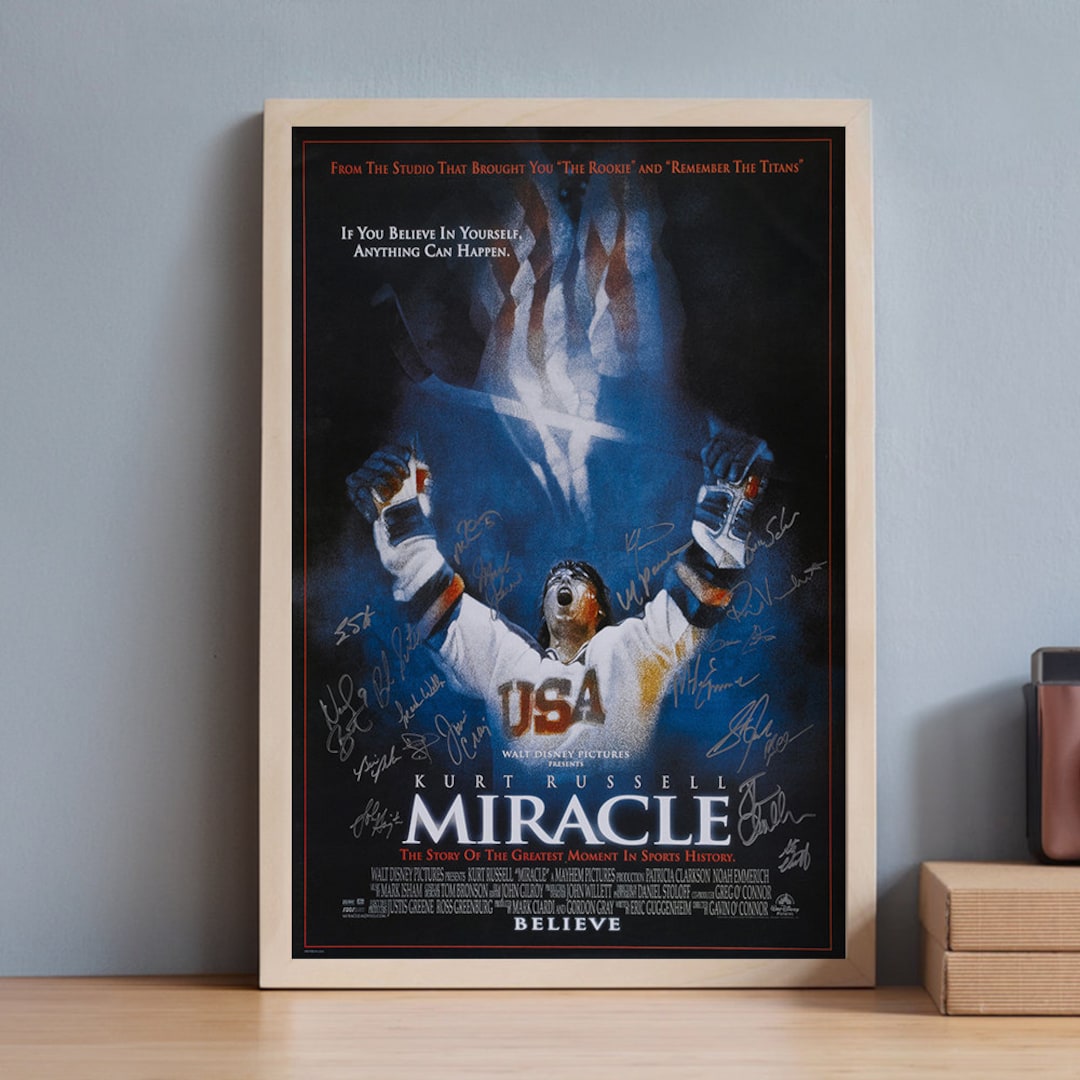 Miracle Movie Poster Kurt Russell Poster Ice Hockey Signature Poster ...