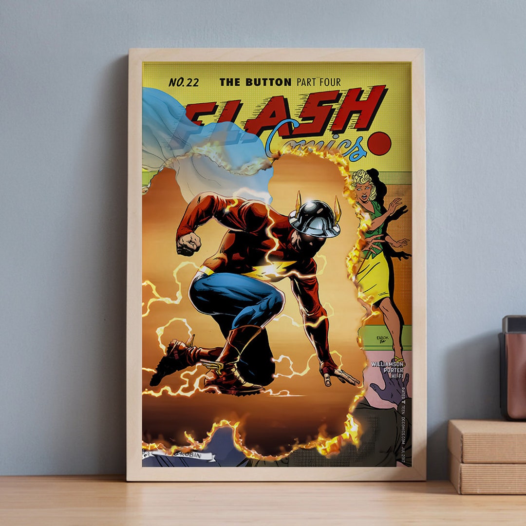 The Flash Batman Bruce Wayne Poster Dcu Dc Comics Superman Art Barry ...