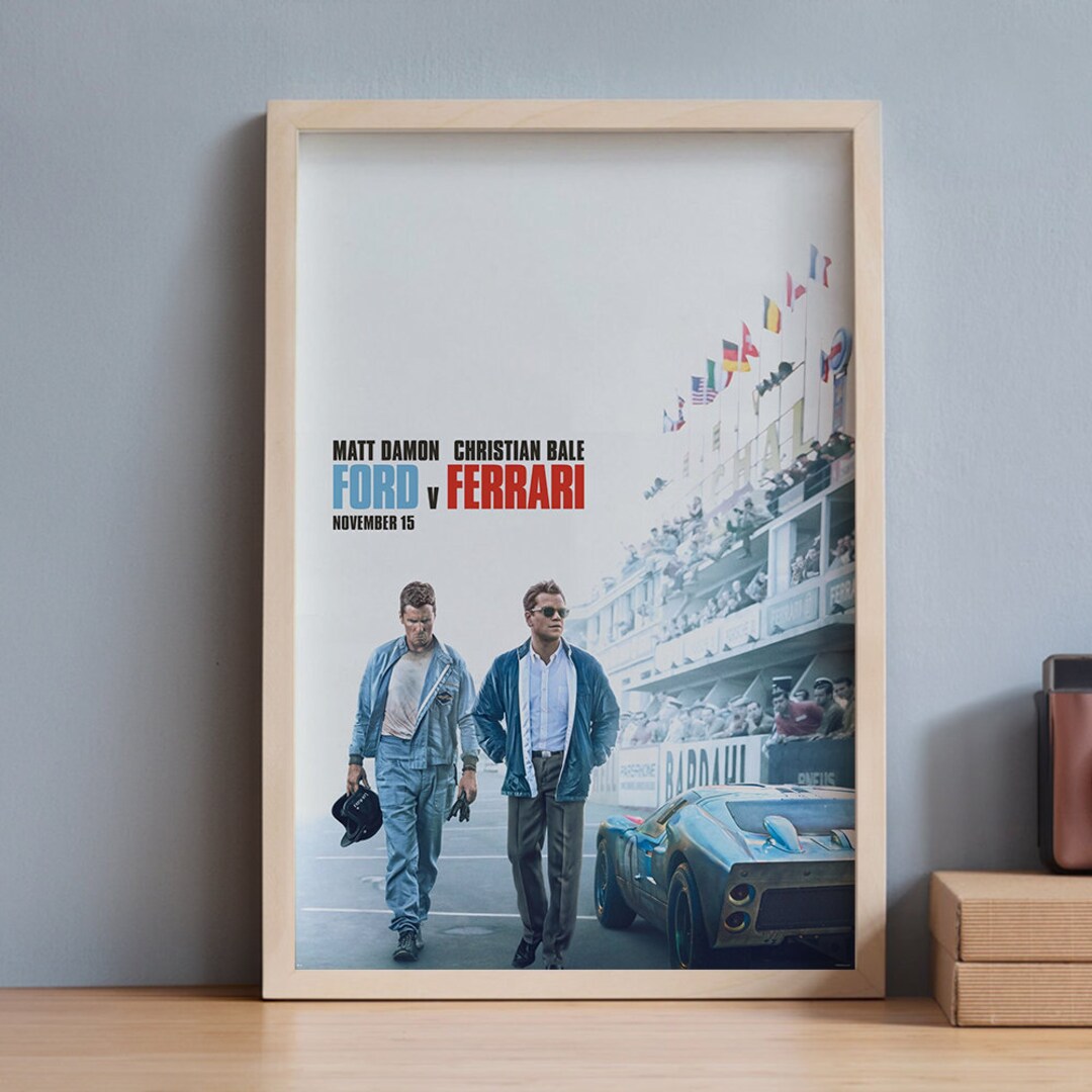 Ford V Ferrari Movie Poster , Retro Poster, Wall Art, Home Decor ...