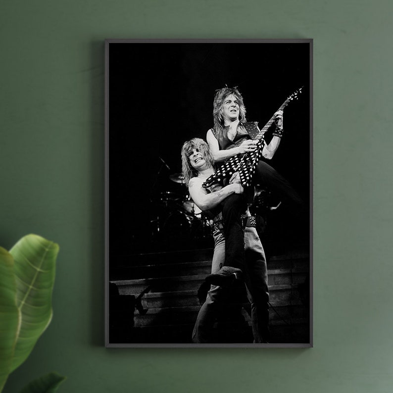 Ozzy Osbourne and Randy Rhoads Poster, Retro Poster, Wall Art, Home ...