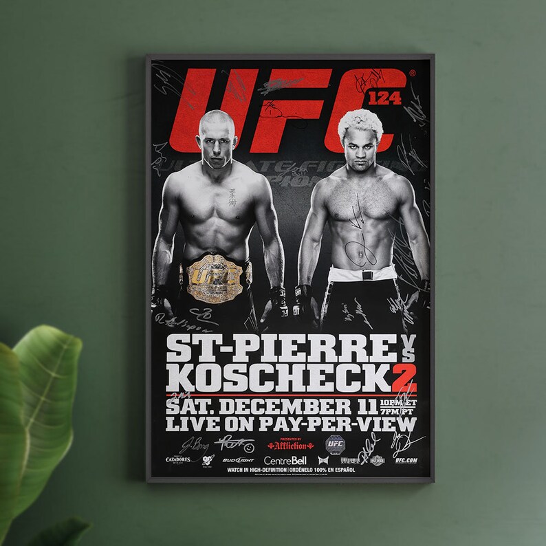 Signed UFC Fight Posters ,unique Home Decoration, High Quality Canvas ...