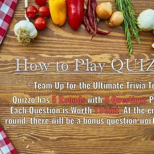 Food & Drink QUIZZO Trivia Powerpoint Game - Etsy