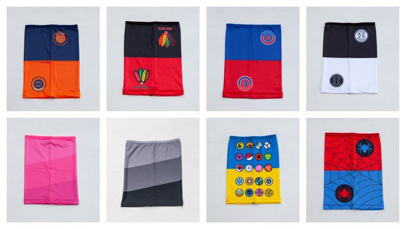 3-tone Pink Color Neck Gaiter Face Covering Mask (3 Sizes - Youth, S/M ...