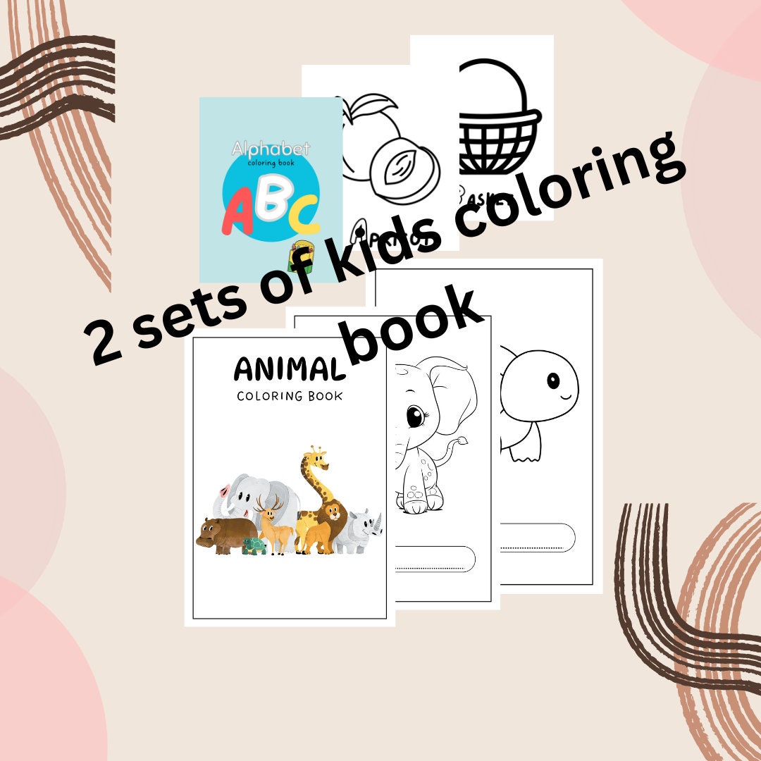 Alphabet Coloring Book, Kids Alphabet Coloring Book, Kids Coloring Book ...