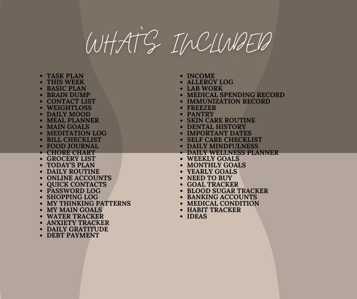 Editable ADHD Checklist Printable Planner Canva Template ADHD Digital ...