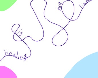 Healing is Not Linear Poster - Etsy