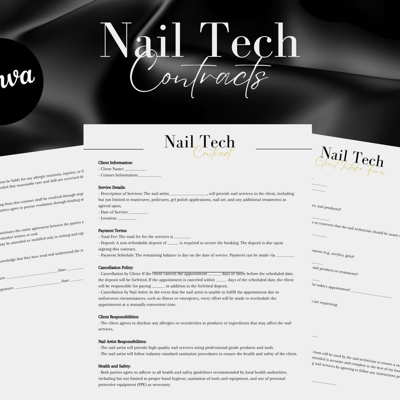 Nail Tech Contract Template - Etsy