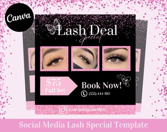 Lash Deal Flyer, Lash Special Flyer, Esthetician Lash Tech Flyer ...