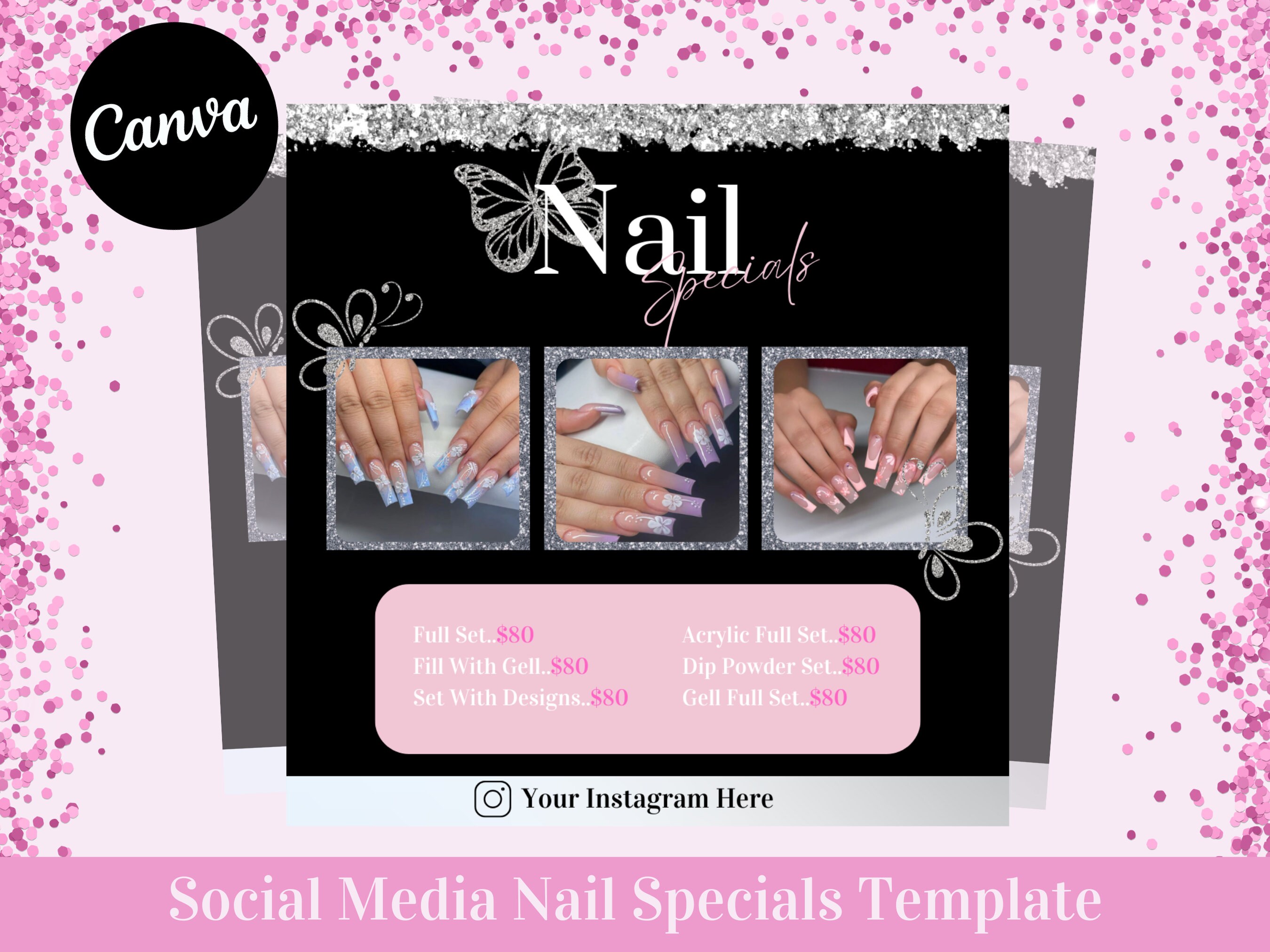 Nail Tech Flyer, Nails Specials Flyer, Nail Appointments Flyer, Nails ...