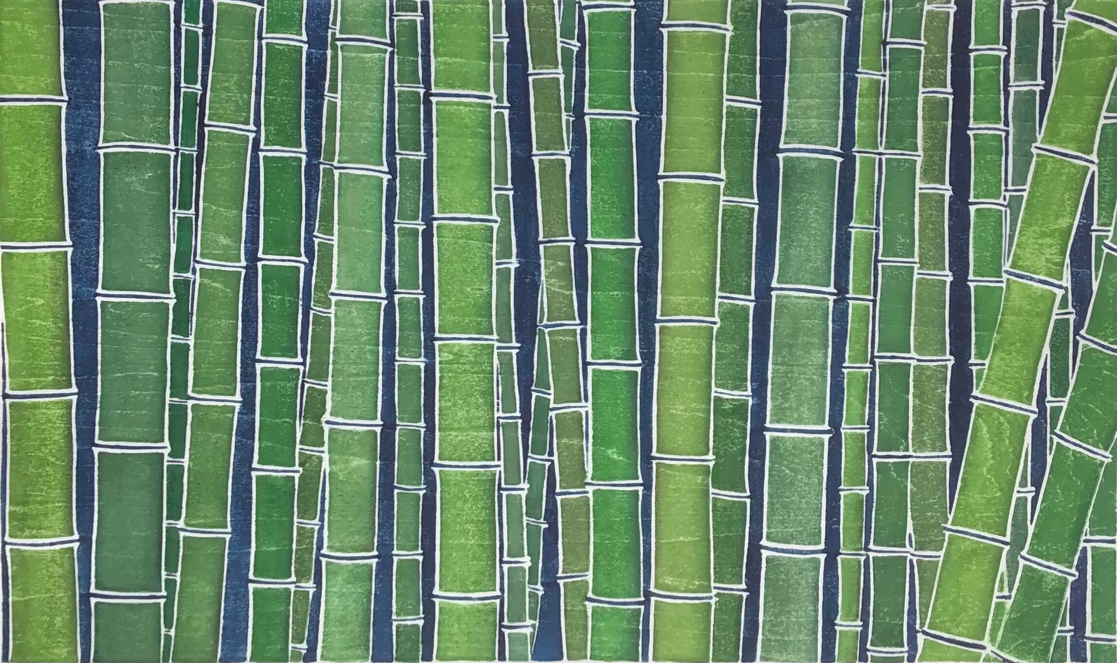 Bamboo Forest Woodblock Print - Etsy