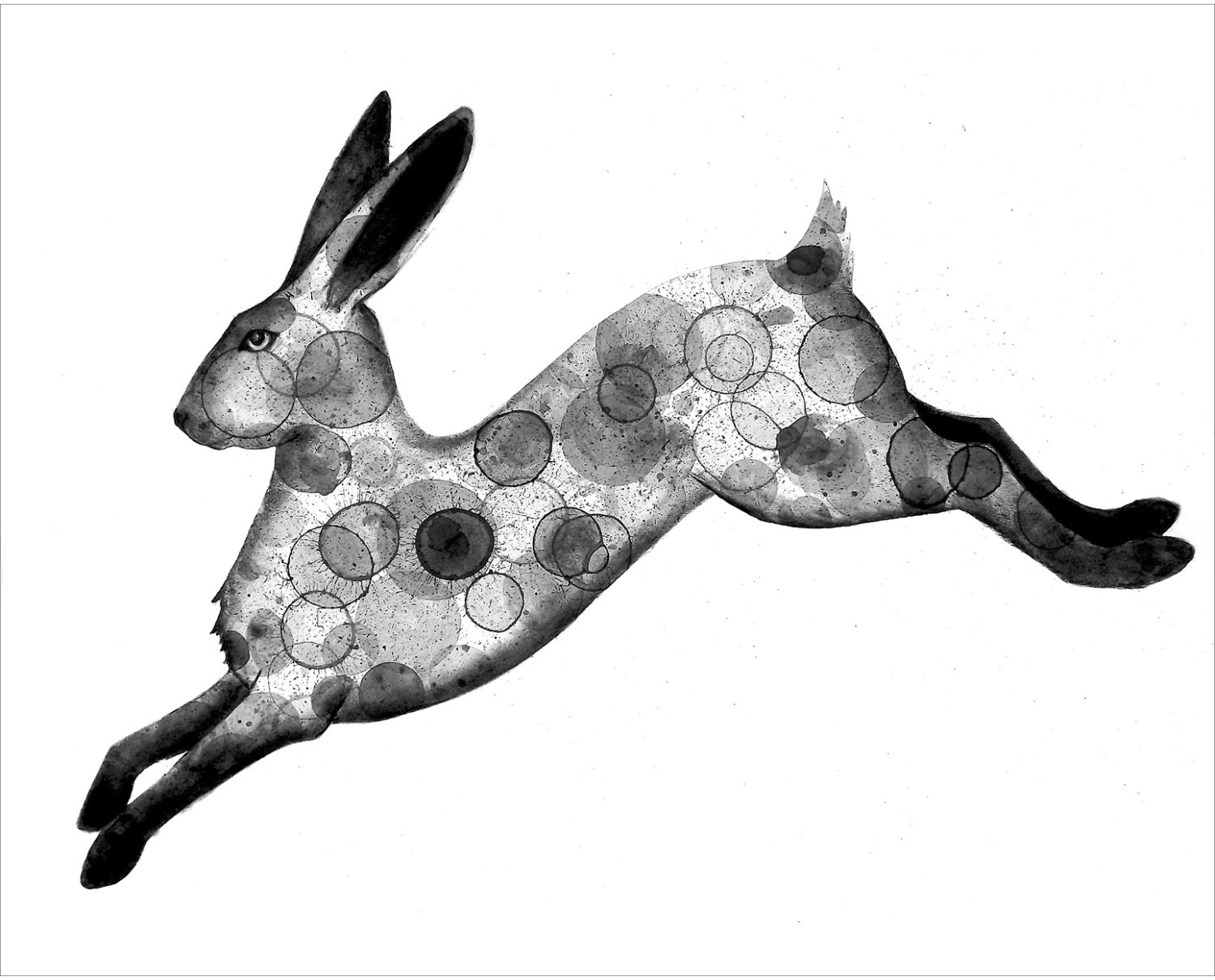 Hare 8X10 Print of My Original Ink Painting, Animal Painting, Nursery ...