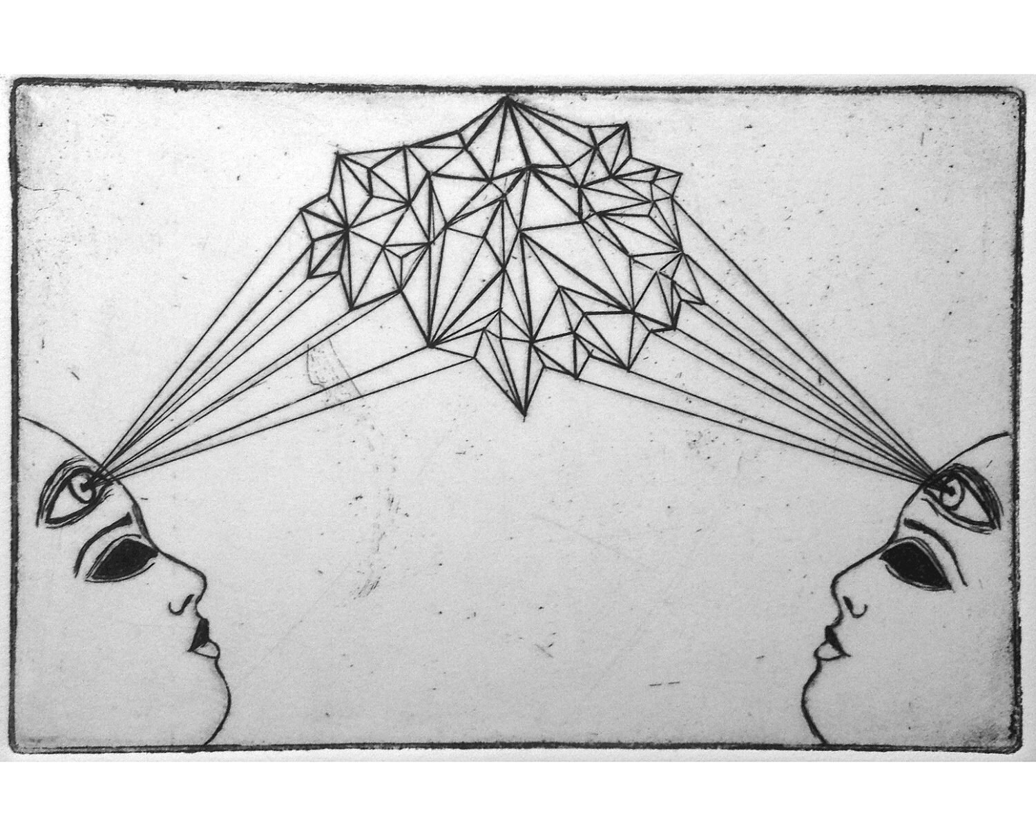 Etching Original Hand-pulled Print With Watercolor - Etsy