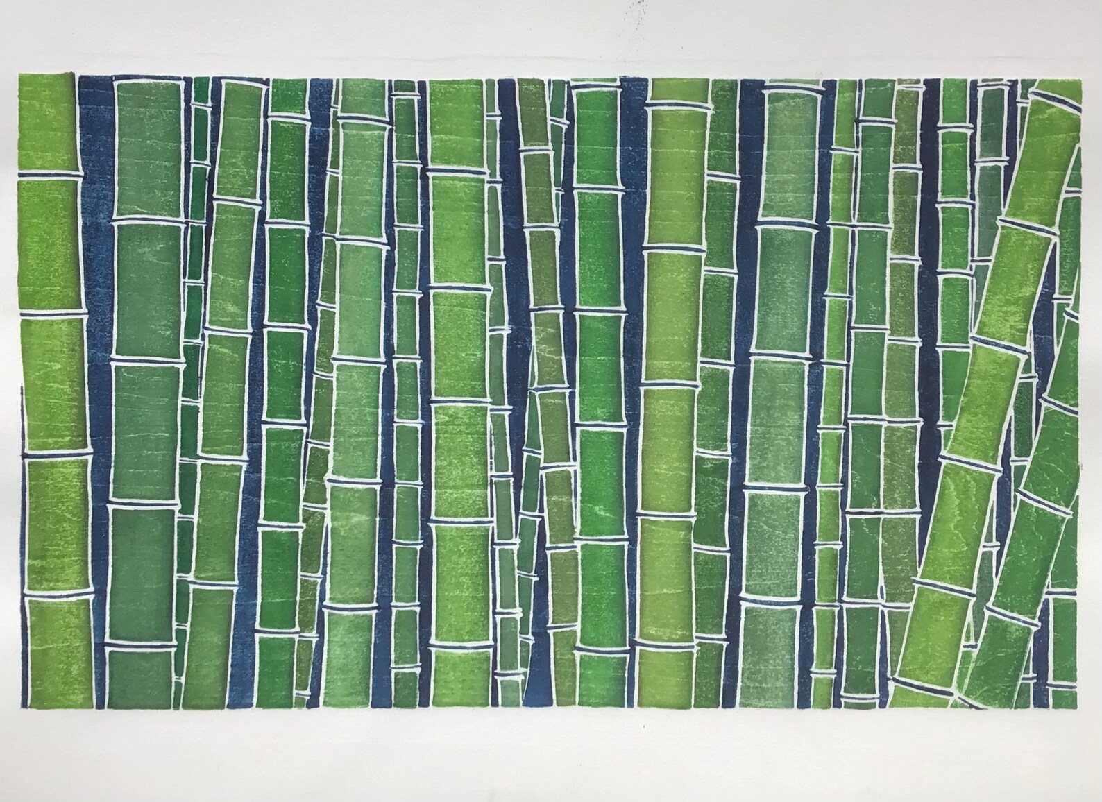 Bamboo Forest Woodblock Print - Etsy