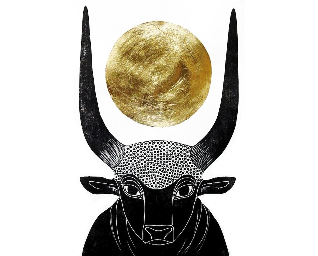 Ox Hand Pulled Woodblock Print Year of the Ox - Etsy