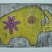 Elephant Etching (original Collagraph Print) - Etsy