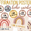 Boho Rainbow Affirmation Posters Social Emotional Learning Classroom ...