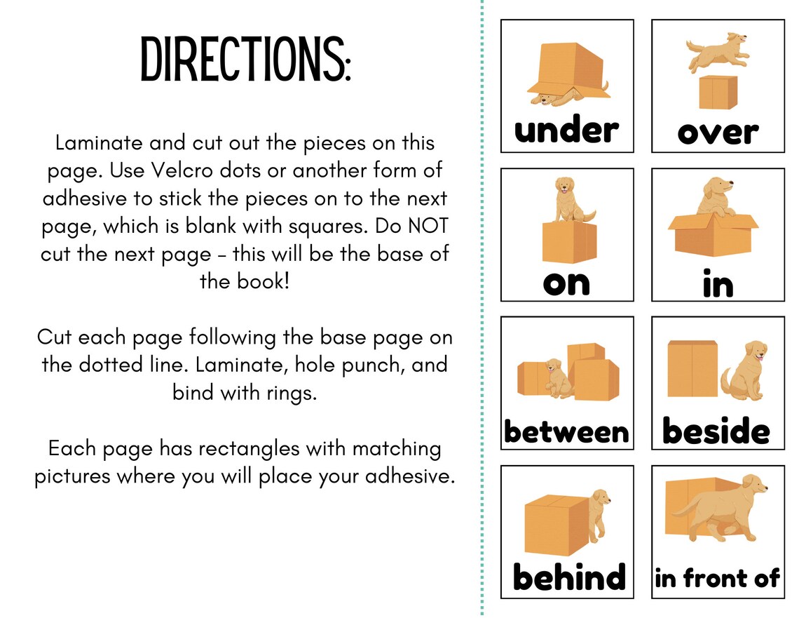 Prepositions of Place Interactive Book | Adapted Book | ESL | Special ...