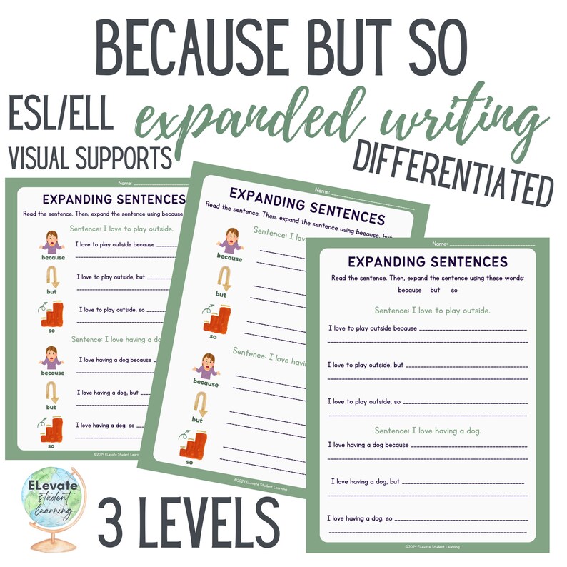 Expanding Sentences BUNDLE | the Writing Revolution | Because but so ...