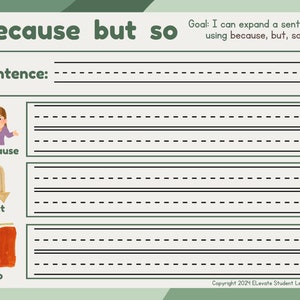 Expanding Sentences BUNDLE | the Writing Revolution | Because but so ...