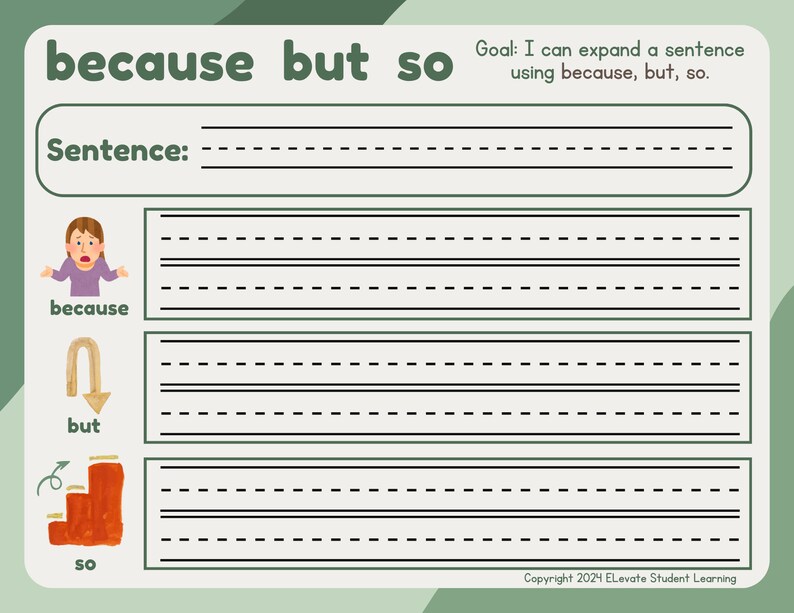 Expanding Sentences BUNDLE | the Writing Revolution | Because but so ...