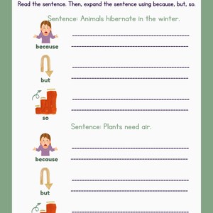 Expanding Sentences BUNDLE | the Writing Revolution | Because but so ...