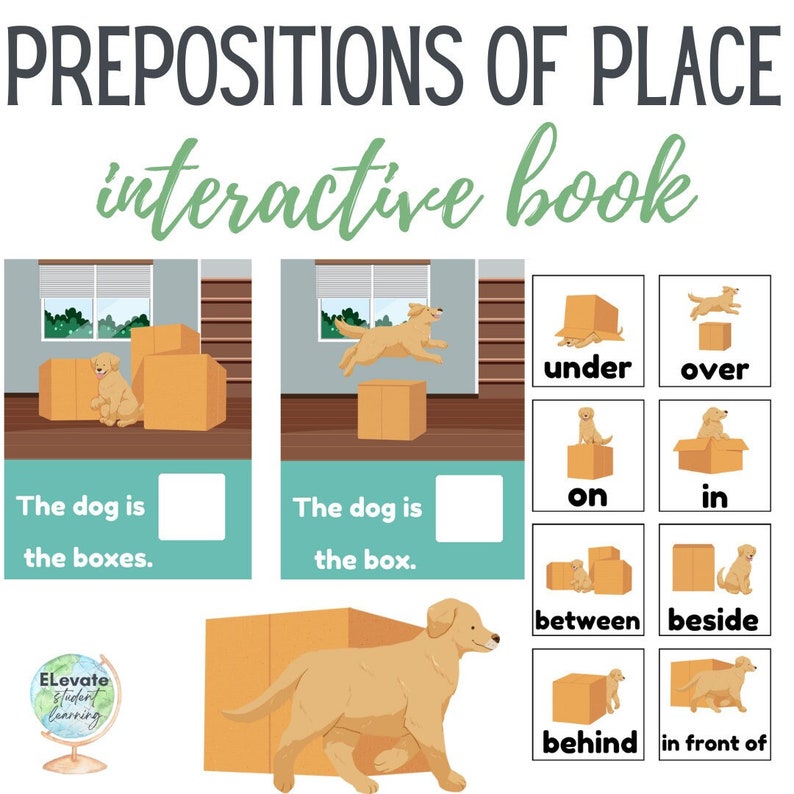 Prepositions of Place Interactive Book | Adapted Book | ESL | Special ...