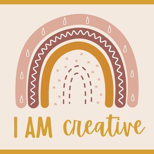 Boho Rainbow Affirmation Posters Social Emotional Learning Classroom ...