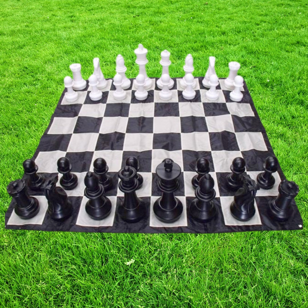 Giant Chess Set Outdoor Fun Games Jumbo Chess Set for Outdoor - Etsy