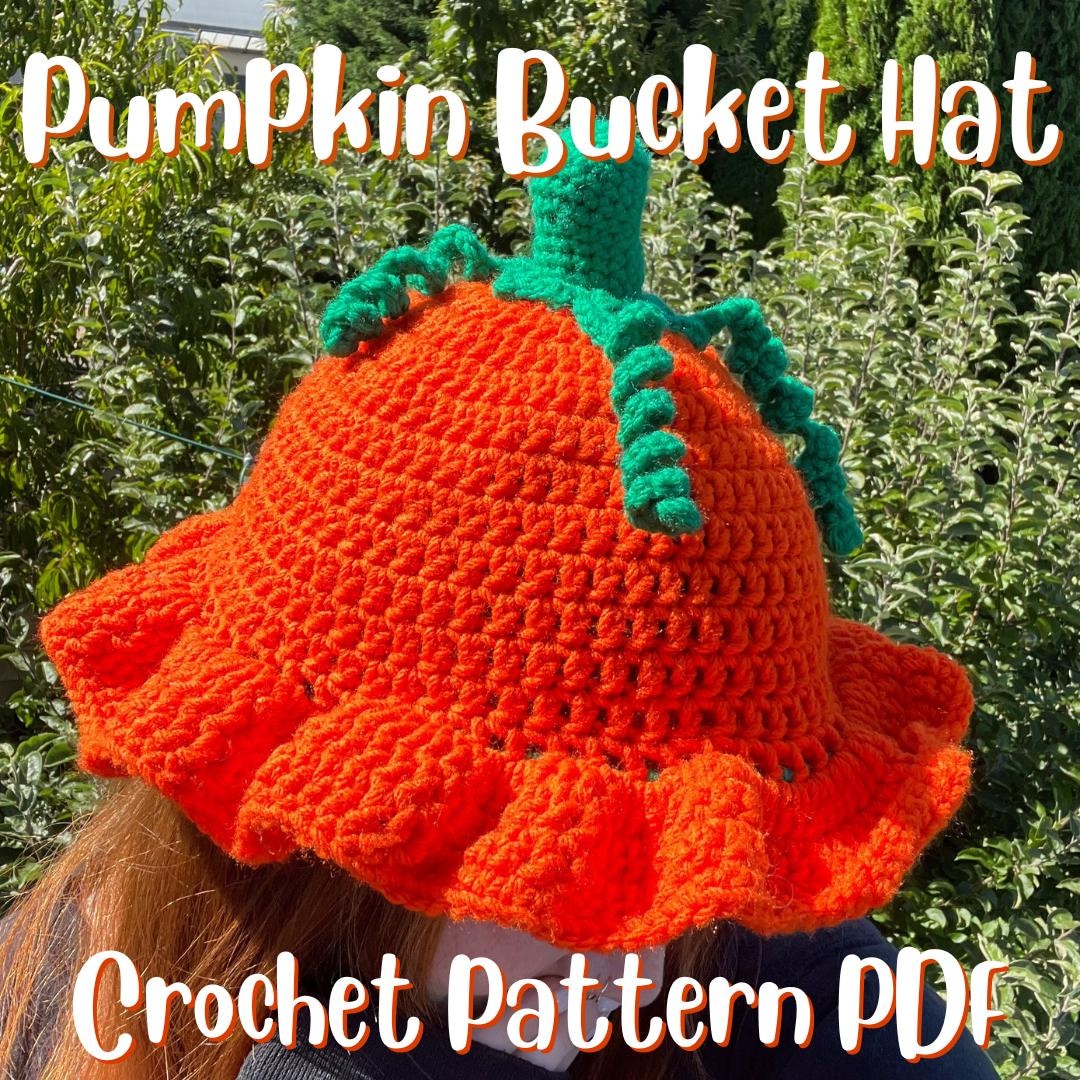 Pumpkin Bucket Hat Crochet Pattern PDF - Etsy