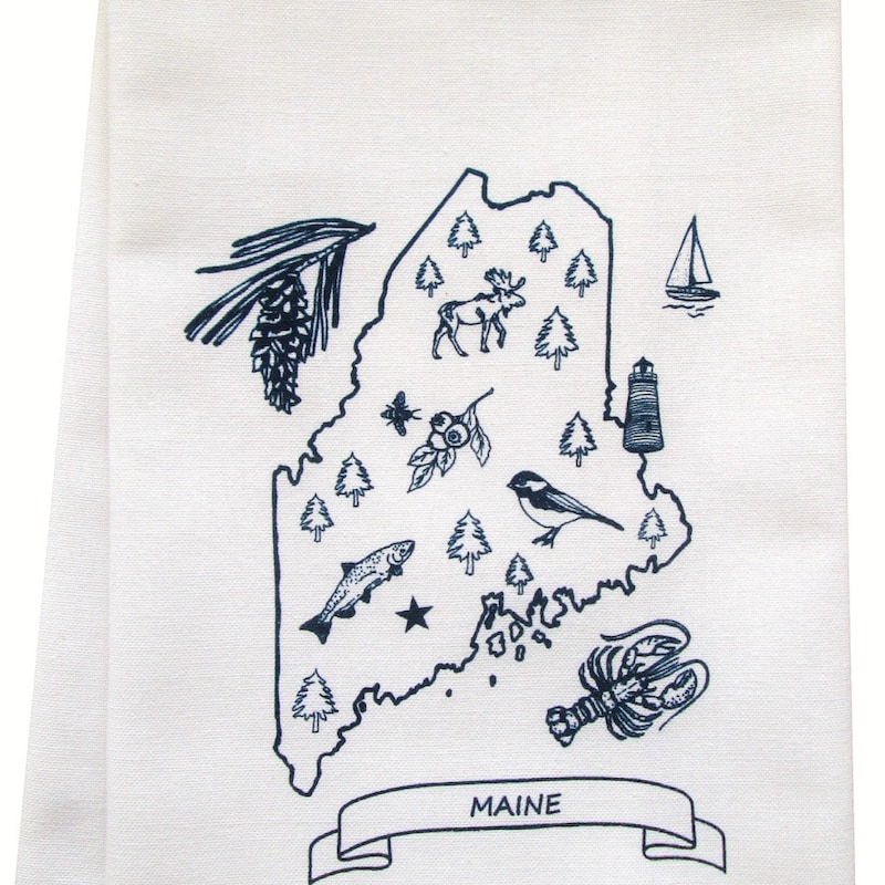 Map Tea Towel - Etsy