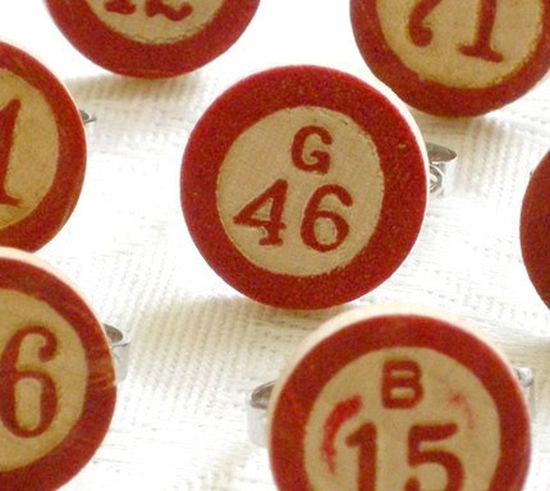 B-I-N-G-O Rings - Handmade With Recycled Vintage Bingo Markers, Great ...