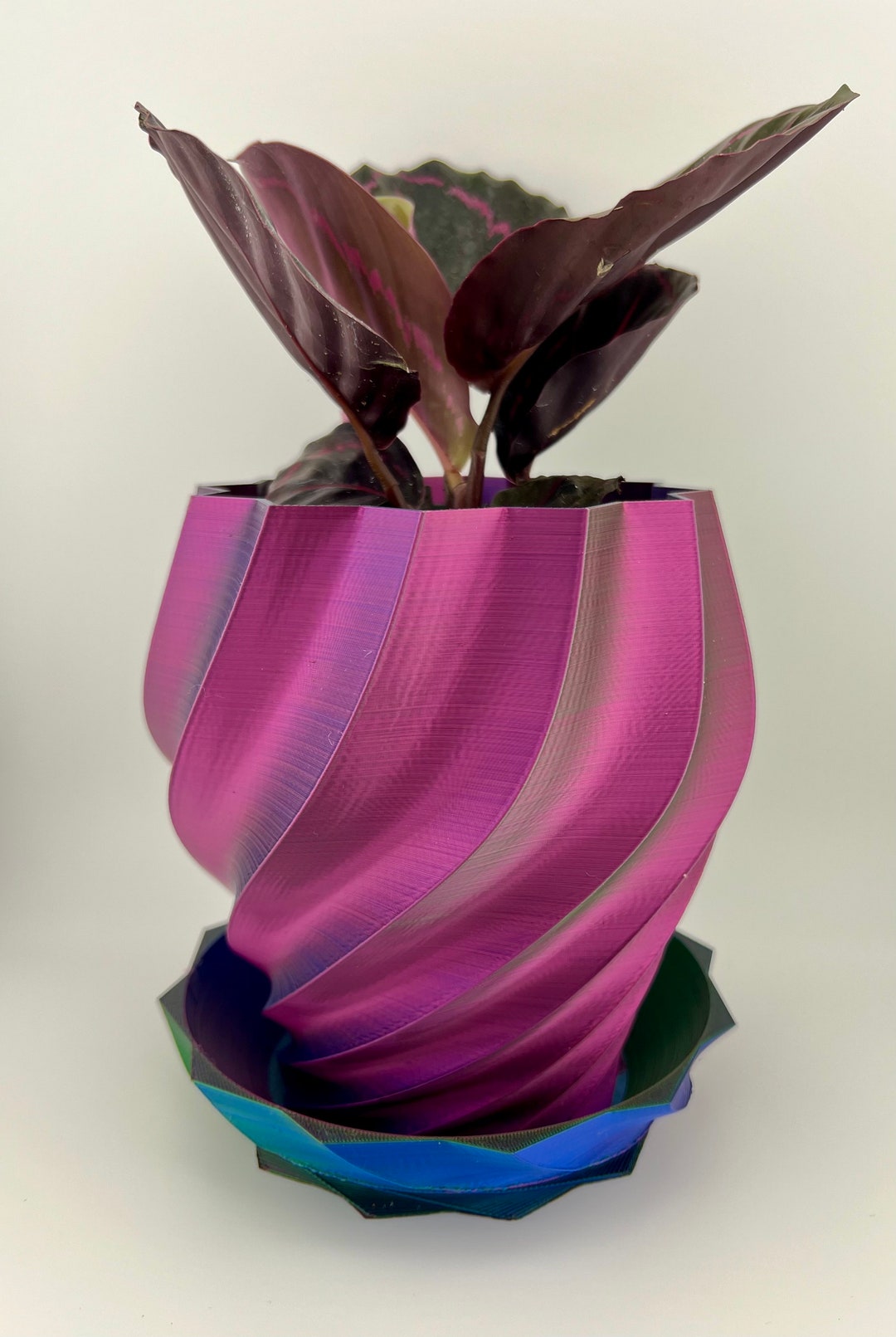 Twisted Flower Pot and Drainage Bowl - Etsy