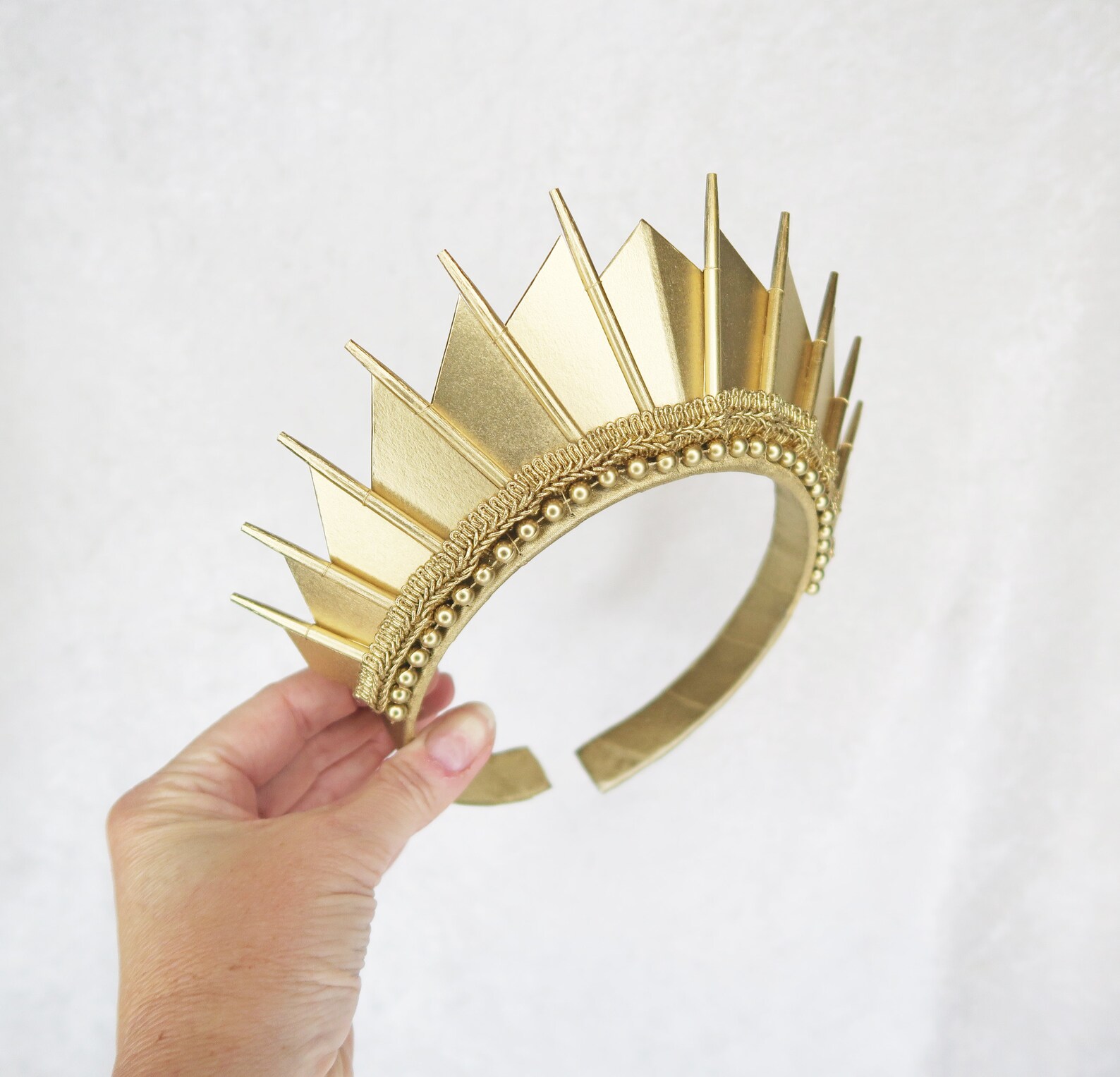 Gold Blade Crown Editorial Headpiece by Loschy Designs MADE TO ORDER ...