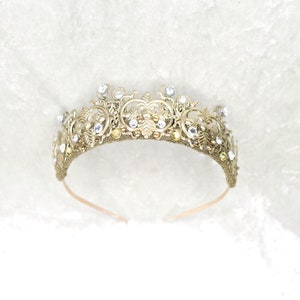 Gold Filigree Gemstone Tiara - Regency Inspired Crown - Etsy