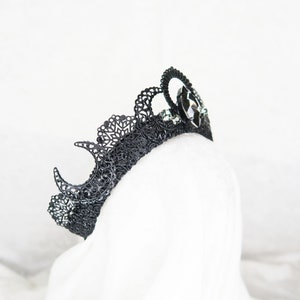 Eclipse - Black Crown With Gray Gemstone - by Loschy Designs - MADE TO ...