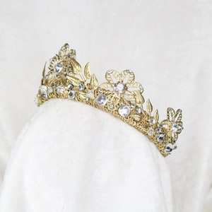 Strathmore Rose Inspired Crown - Gold With Faux Diamonds - by Loschy ...