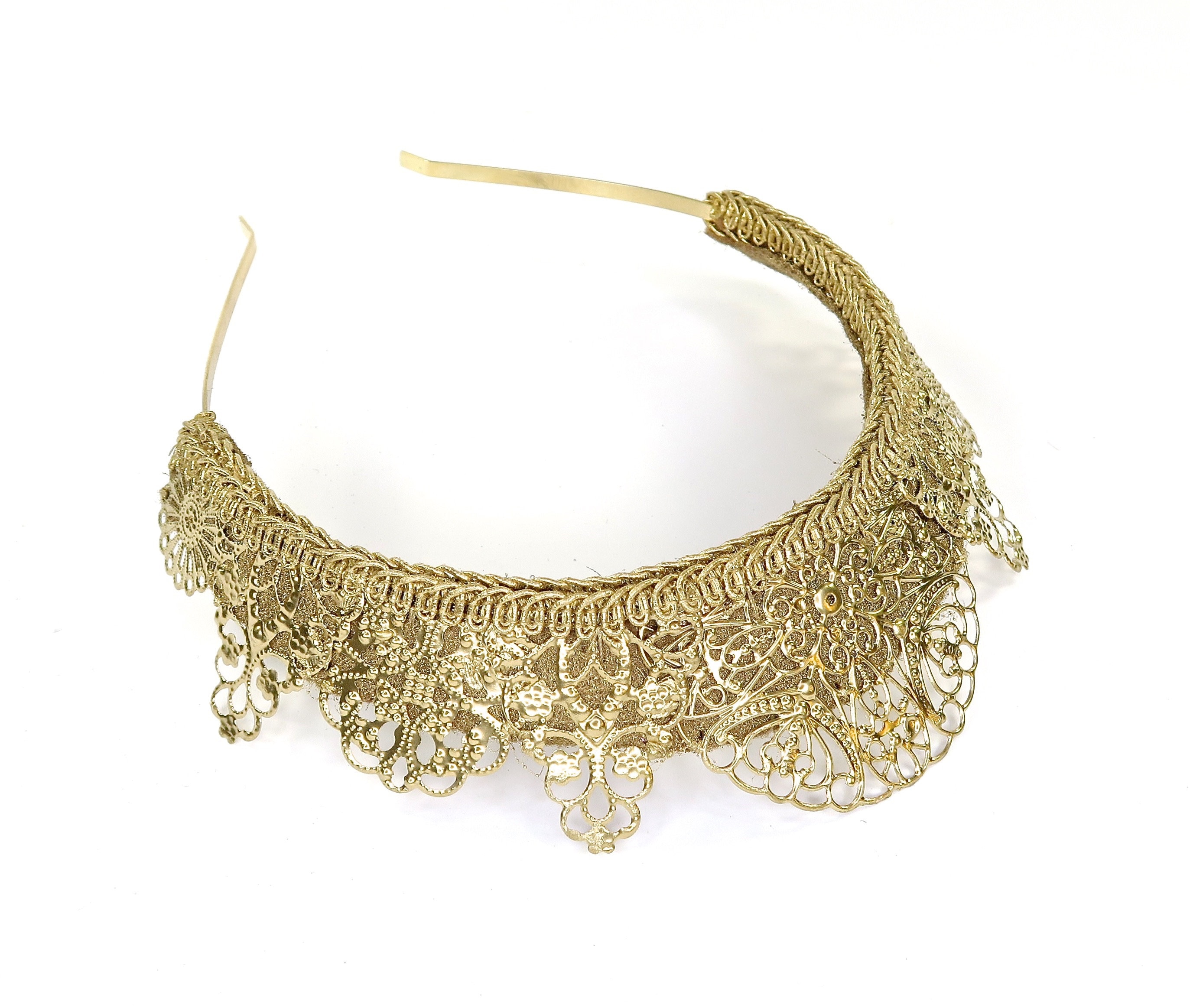 Svetlana Filigree Crown Gold or Silver by Loschy Designs | Etsy