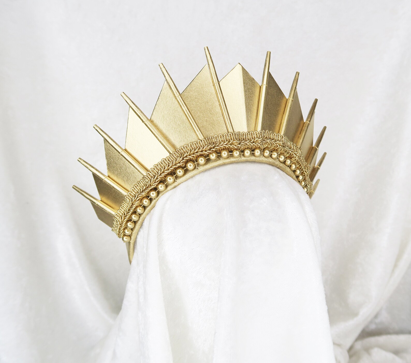 Gold Blade Crown - Editorial Headpiece - by Loschy Designs - MADE TO ...
