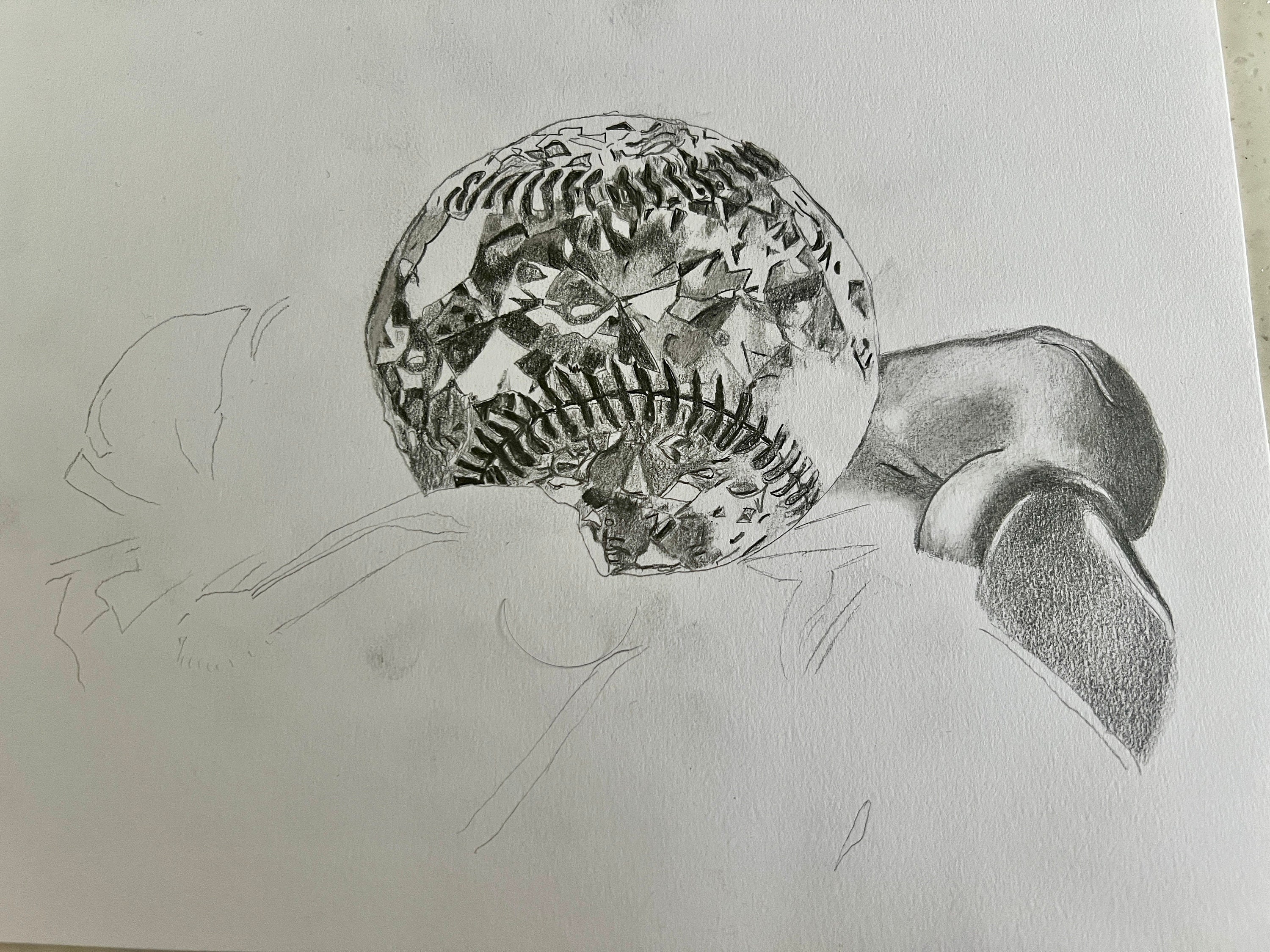 Baseball Diamond - Original Drawing - Etsy