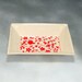 Red and White Small Rectangle Ceramic Plate or Tray Hand Built - Etsy